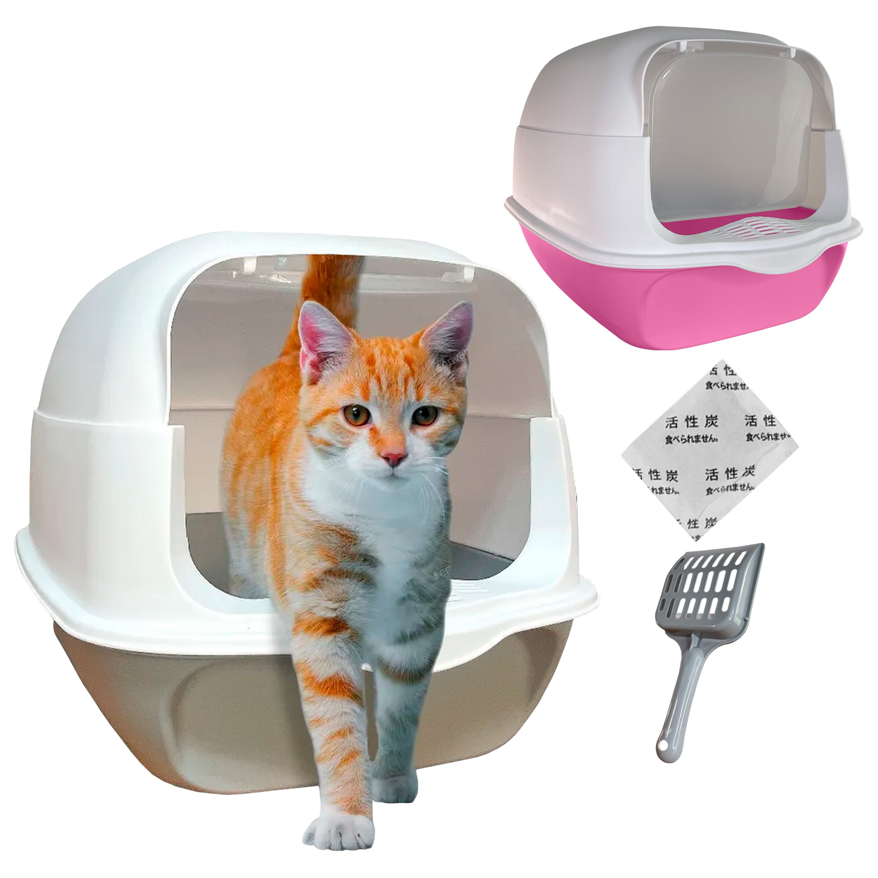 Arenero Para Gatos Baño Cerrado Bandeja – petshopkonemascotas